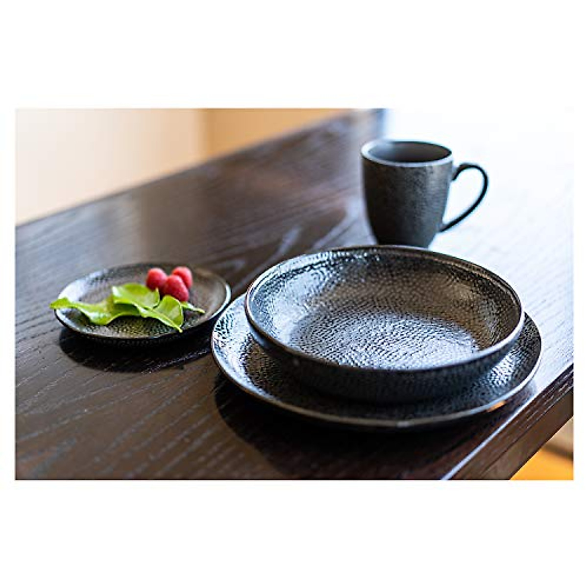 BIA Cordon Bleu S/4 8.25" Serene Pasta Bowls, Black, contains 4 pieces