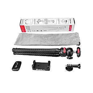MagicLine Octopus Flexible Photo Tripod with 360 Degree Ball Head,Phone Holder (Built-in Cold Shoe), Gopro Adaptor and Wireless Remote, Tabletop and Mini Tripod for Camera/Phone/Webcam
