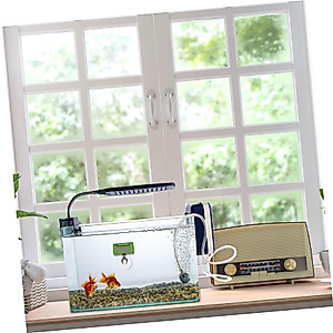 LIOOBO Fish Tank Hygrometer Indoor Aquarium Thermometer Terrarium Water Temperature Gauge Fish Tank Detector Humidity Gauge for Reptiles Water Thermometer LCD Aquarium Abs Tool Mini