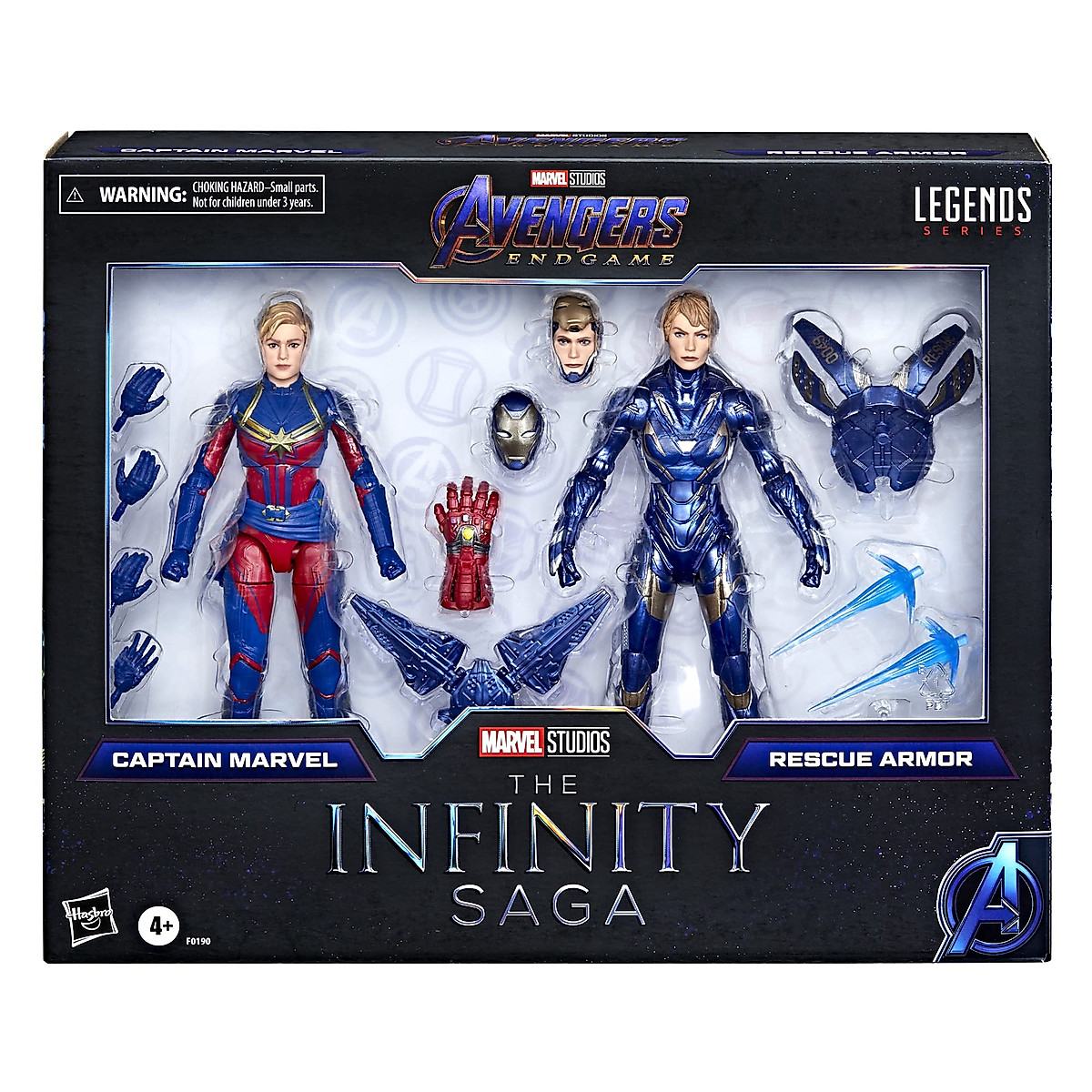 Marvel Legends Series Captain Marvel and Rescue Armor 2-Pack, Infinity Saga, 6-Inch Scale Action Figure Toy, 2 Figures and 12 Accessories (Amazon Exclusive)