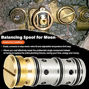 For Moen 1423 Balancing Spool Perfectly Compatible with Moentrol Moen Tub Shower and Shower-Only Faucets, Replacement for 132343