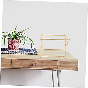 DEPILA 1 Set Mail Wood Newspaper File Basket for Assemble Vinyl Newspapers Rope Record Living DIY Macrame Making Holder Floor Magazine Rack Book Stand Handmade Storage Display Woven Newsstand