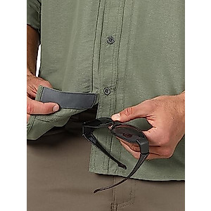 ATG by Wrangler mens Long Sleeve Mixed Material Shirt, Dusty Olive, XX-Large US