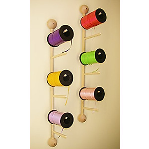 GSS Skinny Maxi 6 Vertical Curling Ribbon Organizer Wall/ Door Mount. 2 Pack Saver!