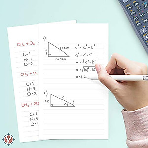 Thick White Note Cards for notes or thoughts, Printed black ruled lines Both sides - Vertical Ruled Cards "100 per pack" (5 x 8)