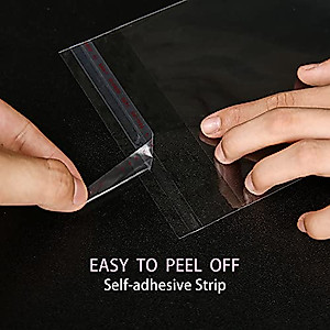 180Pcs Clear Self Sealing Cellophane Bags 5x7 Inches 1.4 Mils Clear Plastic Poly Bags Reusable Self Adhesive OPP Bags Cello Bags for 5x7 Photos, Bakery Cookie Bags, Treat, Jewelry, Envelopes, Cards