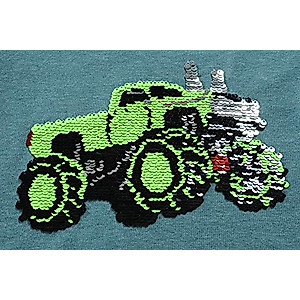 Toddler Baby Boys Monster Truck Shirts Flip Sequins Tees Short Sleeve Kids Fashion Tops for 2t 3T