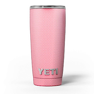 Design Skinz The Pink and White Micro Dot Pattern - Skin Decal Vinyl Wrap Kit Compatible with The Yeti Rambler Cooler Tumbler Cups