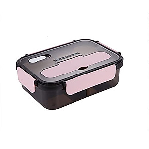 Ptsygantl Bento Boxes, 1100ML Bento Lunch Box, Bento Box With Compartments, Leakproof Lunch Containers for Office (Pink)