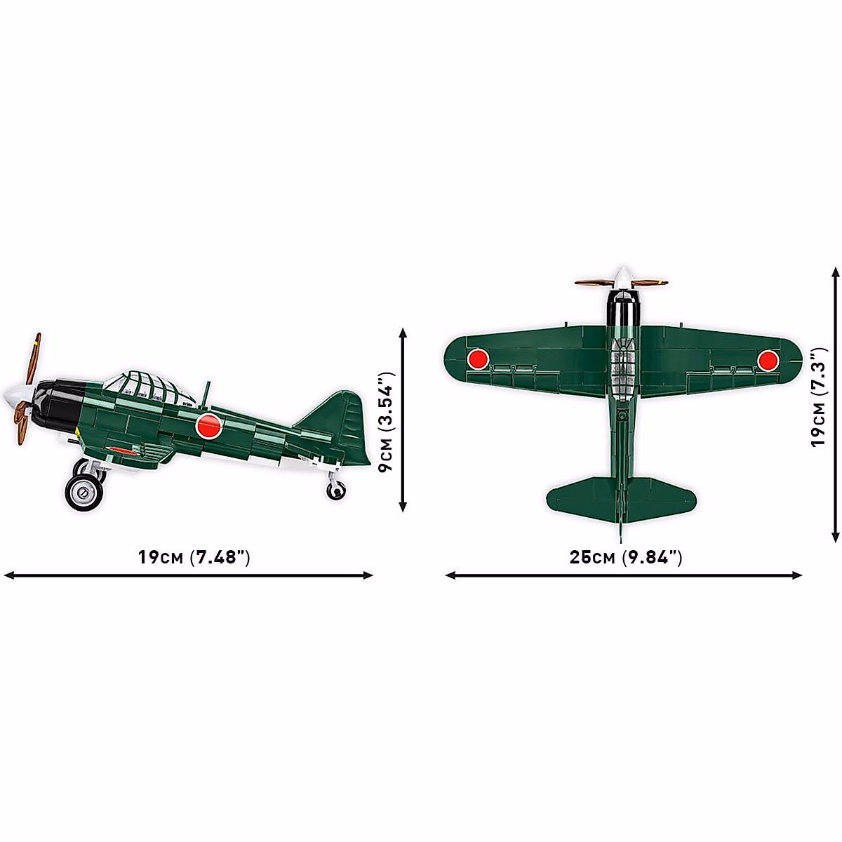 COBI Historical Collection WII Mitsubishi A6M2 Zero Japanese Fighter Plane