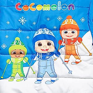 CoComelon JJ Cody Nico Baby Boys Zip Up Fashion Puffer Jacket Blue 24 Months