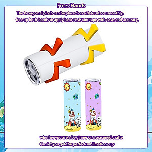 Perfect Sublimation Tumblers Pinch for 20 Oz Tumbler Skinny Straight Sublimation Tumbler Pinch Tool, Clamp for Sublimation Paper and Glass Pinch (2 Pack) (Yellow & Orange)