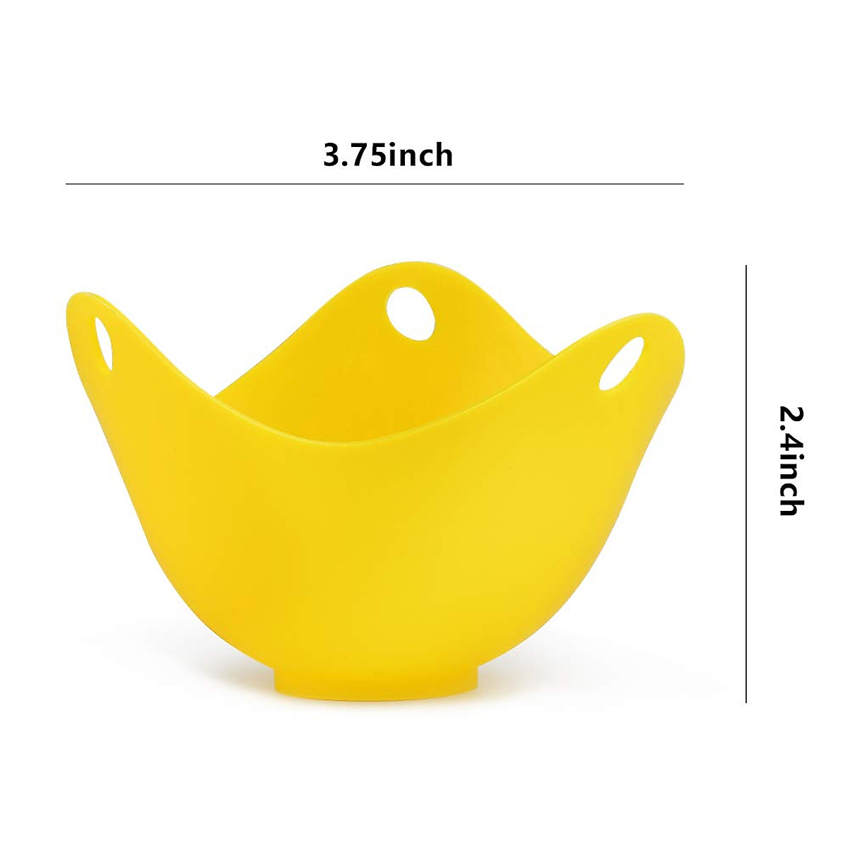Winkeyes 4pcs Silicone Egg Poacher Cups Poach Pods Work with Egg Poacher Pan, Cookware, Boiler Steamer, Microwave