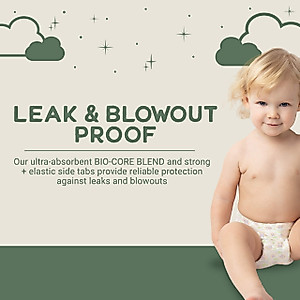 Happy Little Camper Ultra-Absorbent Natural Baby Diapers Size 5 - Hypoallergenic, Unscented & Chlorine-Free Disposable Diapers (150 Count) Come with Natural Baby Wipes (288 Count) for Sensitive Skin