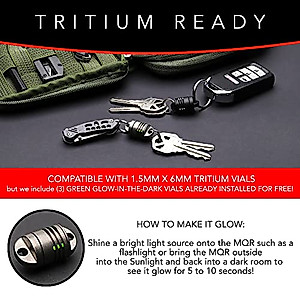 ZeroHour MQR Magnetic Quick Release Keychain Fob for Keys, Bags, Purses and Belt – Ultra Strong Magnet with Premium Rings for Fast Access to Keys (1, Sandblasted Titanium)