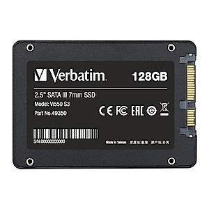 Verbatim 128GB Vi550 2.5" Internal Solid State Drive SSD SATA III Interface with 3D NAND Technology