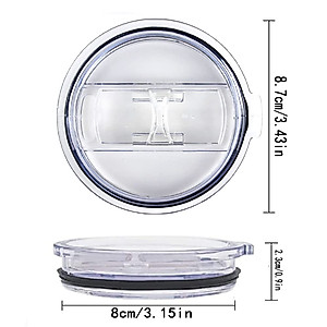 20 oz Tumbler Lids, PIVHWIR 2 Pcs Cover Replacemen Spill-proof Splash Resistant Travel Mug Lid Fits for Inner diameter 3.15 INCH Yeti Rambler, Ozark Trail, Old Rtic
