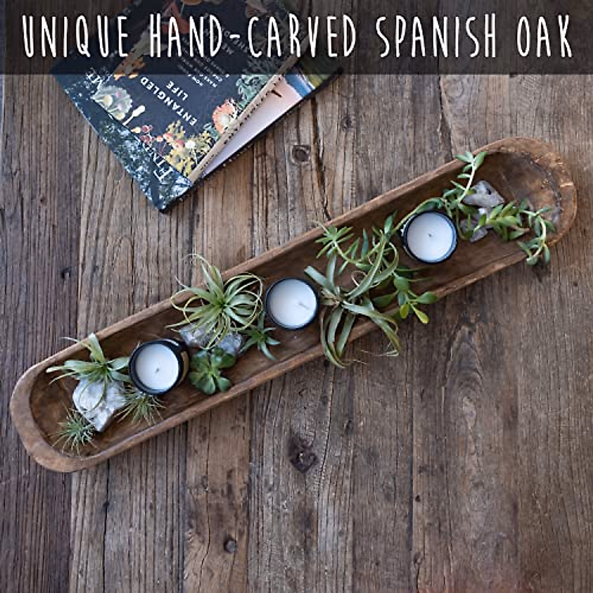 Decorative Wooden Dough Bowls Decor 30 Inch, Rustic Wood Long Dough Bowls, Large Carved Dough Bowl, Long Wooden Bowl, Bread Shaped Bowl, Wooden Large Dough Bowl Centerpieces, Long Bowls Decor