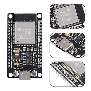 Type-C ESP32 ESP-32S Development Board 2.4GHz Dual-Mode WiFi Bluetooth Dual Cores Microcontroller Processor Integrated with ESP32s Antenna RF AMP Filter AP STA for Arduino IDE (3pcs Type-C ESP32)