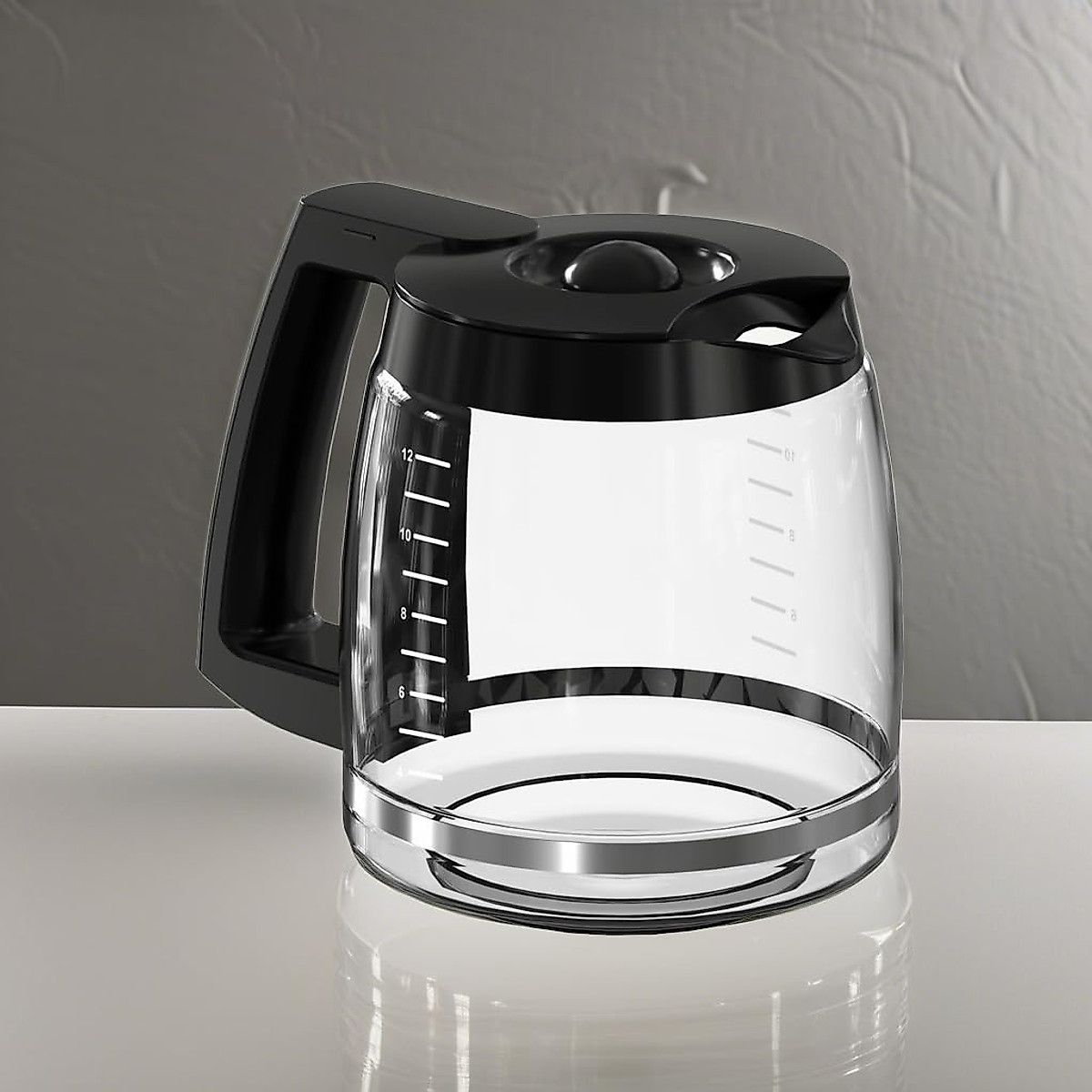 12 Cup Coffee Maker Carafe Replacement Compatible with Cuisinart Coffee Maker DCC-1100BK, DCC-1200, DCC-2650, CHW-12, CHW-12P1, DGB-400, DGB-550BK, DGB-550BK1, DGB-625BC, DGB-700BC, SS-12 and SS-15