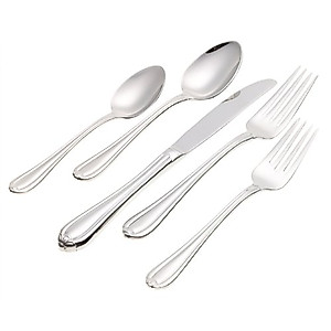 Gorham Melon Bud 5-Piece Stainless Steel Flatware Place Setting, Service for 1, Silver -
