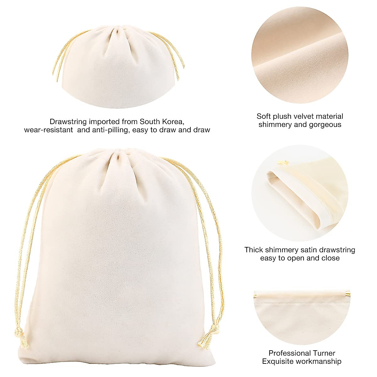 YoungJewl 54Pcs Velvet Jewelry Bags With Drawstring 9 Colors Mix Pouches Gift Bags for Wedding Favors Party Christmas Candy Bags（2.8x3.6Inches）