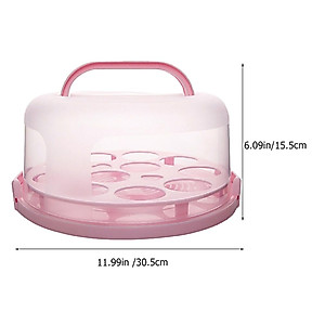 UPKOCH Clear Cake Carrier Cake Container Birthday Cake Case Cake Carrying Case Handheld Cake Case 10 Inch Cake Carrier Multi-function Cake Case Round Cake Carrier Cake Packing Holder
