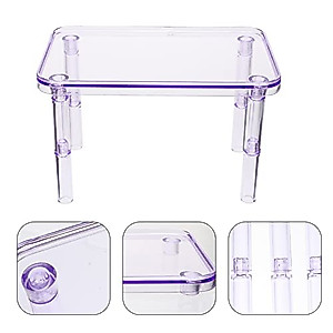 Hamster Play Platform Plastic Chinchilla Toy Hamster Bed Cage Food Bowl Drinking Platform for Dwarf Syrian Hamsters Gerbils Mice Degus Purple