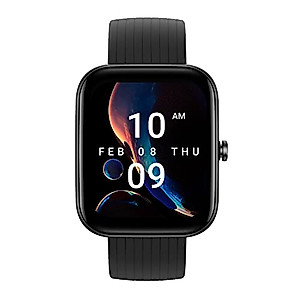 Amazfit Bip 3 Pro Smart Watch for Android iPhone, 4 Satellite Positioning Systems, 1.69" Color Display, 14-Day Battery Life, 60+ Sports Modes, Blood Oxygen Heart Rate Monitor, Water-Resistant(Black)
