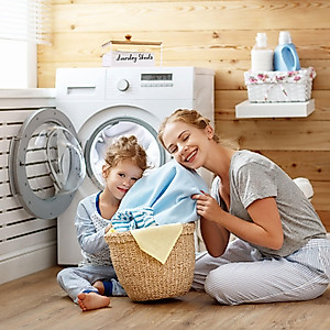 VOTLEVT Laundry Detergent Sheets Holder with Bamboo Lid, Acrylic Laundry Sheets Holder Container, Laundry Room Organization and Storage