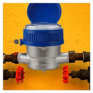 Flow Meter Smart Water Meter Mechanical Rotary Pointer Counter Water Meter Flow Measuring Tools with Copper Fittings Gadget High Stability and Convenient Operation