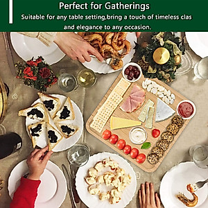 Wisdture Bamboo Cheese Board and Knife Set,Large Charcuterie Board Suitable for Cheese Service,Cheese Board for Christmas Day-Unique Wedding and Housewarming Gift, Bridal Shower Gift for Women
