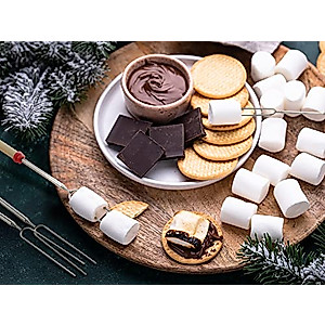 Zulay Marshmallow Roasting Sticks - Extendable Stainless Steel Smores Sticks For Campfire, Bonfire, Fire Pit - Marshmallow Sticks - Hot Dog Skewers - Camping Accessories Smores Kit - 32” Long (8 Pack)