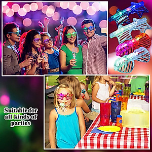 12 Pairs Light up Glasses Glow in The Dark Party Supplies Halloween Glow Glasses for Party Flashing Multi Colored Led Sunglasses Heart LED Glasses for Adults Teens Halloween Party