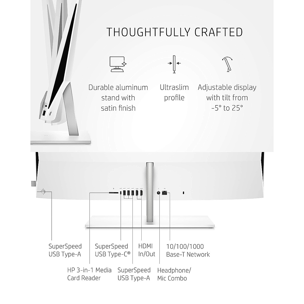 HP Pavilion 27-d0080 27" AIO Touchscreen Computer i7-10700T 16GB 1TB SSD 9ED27AA Renewed