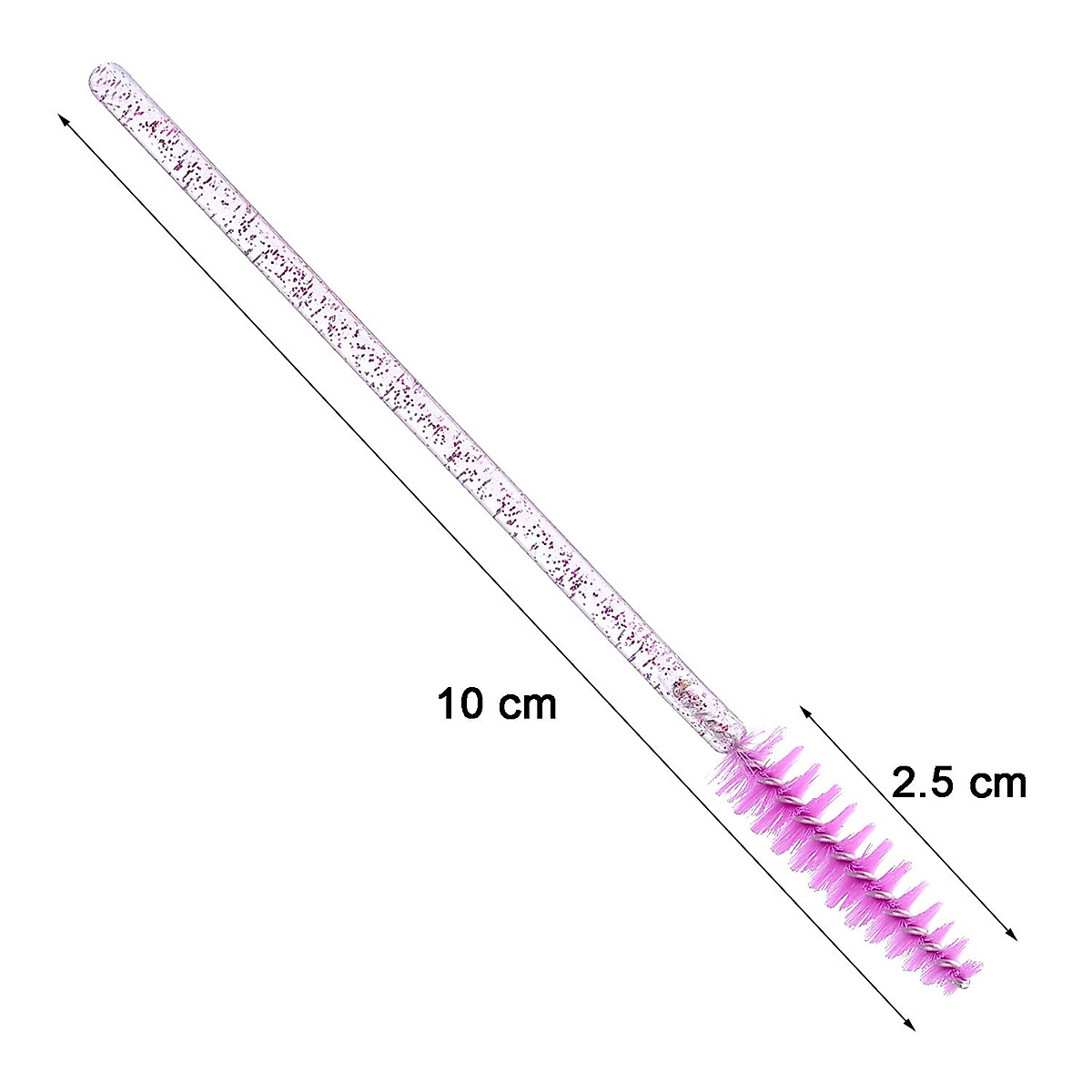 300 Disposable Mascara Wands Eyelash Brush Spoolies for Eye Lash Extension, Eyebrow and Makeup Crystal Tbestmax