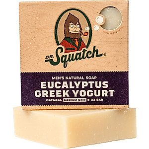 Dr. Squatch All Natural Bar Soap for Men with Medium Grit, Eucalyptus