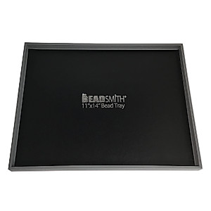 The Beadsmith Bead Mat Tray – Portable Workstation – 11.5” x 14.5” x 0.5” – Lightweight Tray for Holding Bead Mats, Beads and Jewelry Storage – Easy to Transport