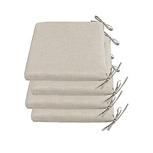Sunshine Outdoor Indoor/Outdoor Patio Chair Cushion 18.5x18.5 inch :Resilient Foam Filling, Weather Resistant Chair Cushions,Outdoor Seat Cushions for Patio Furniture, Putty 4 Pack