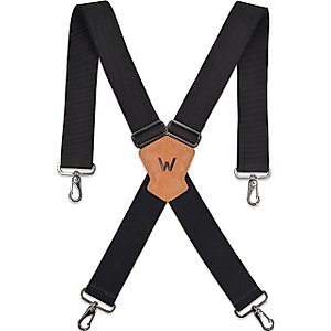 WELKINLAND 2Inch Men's Heavy Duty Suspenders w/Hooks For jeans