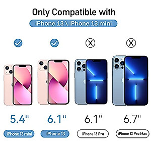 ivoler [4-pack] Camera Lens Protector for iPhone 13 6.1''/13 Mini 5.4'' Tempered Glass Screen Protector (Not for iPhone 13 Pro), HD Clear [Anti-Scratch] [Bubble Free] [Case Friendly],Black Circle