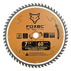 FOXBC 7-1/4" Circular Saw Blade 60-Tooth Replacement for Freud Diablo D0760A D0760X, DeWalt DWA171460 Ultra Fine Finish Circular Saw Blade