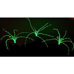 Wild Grass Solar Garden Lights. 3 Sprigs of Green Grass, 1.2 foot Tall