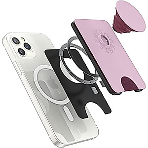 PopSockets: Phone Wallet with Expanding Grip, Phone Card Holder, Wireless Charging Compatible, Wallet for MagSafe - Blush Pink