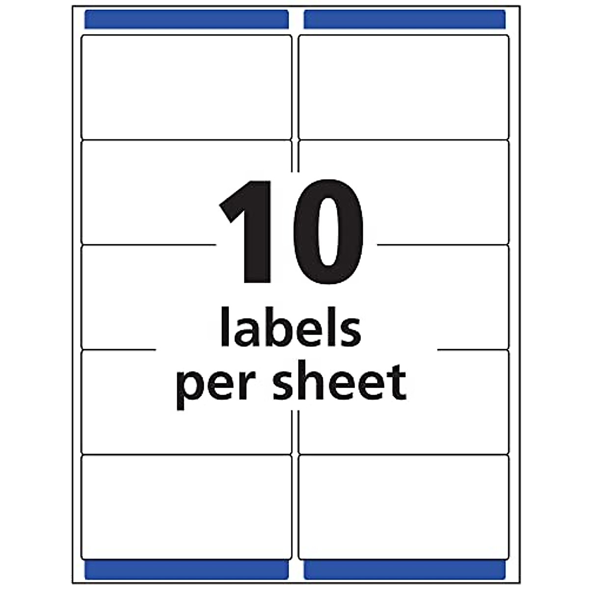 Avery Printable Shipping Labels with Sure Feed, 2" x 4", Matte Clear, 250 Blank Mailing Labels (8663)