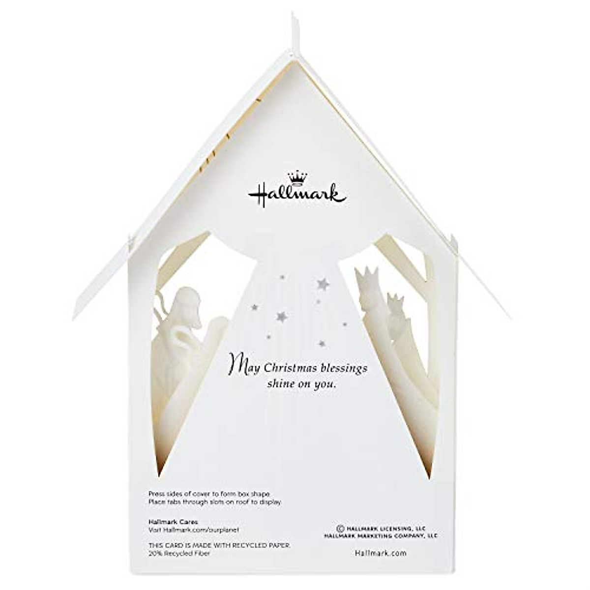 Hallmark Paper Craft Christmas Boxed Cards, Pop Up Nativity (5 Cards with Envelopes)