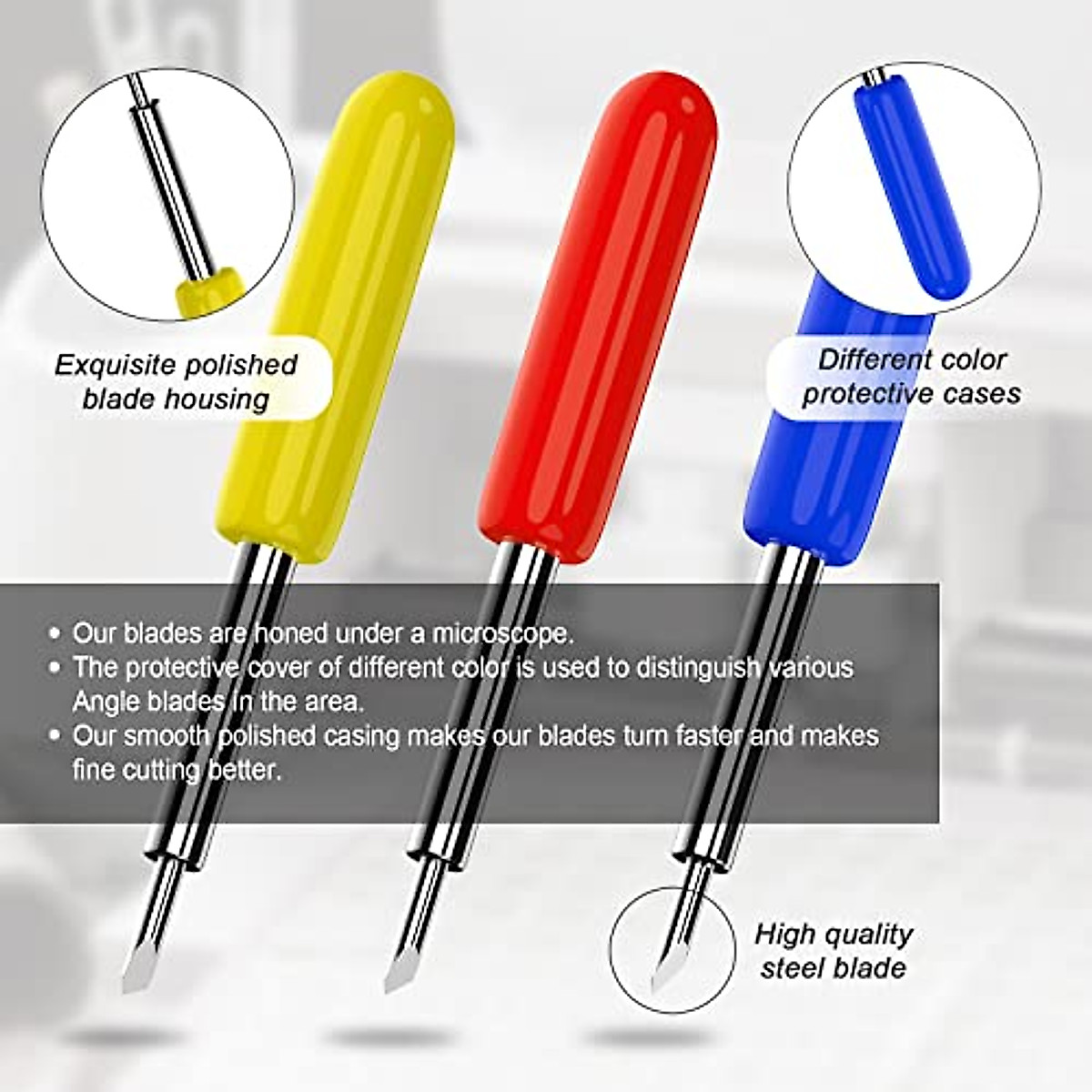 3 PCS Replacement Blades Compatible with Explore Air 2/Air 3/Maker/Maker 3/Expression, 10PCS Fine Point Blades, 10PCS Deep Point Blade and 30PCS Cutting Neddles