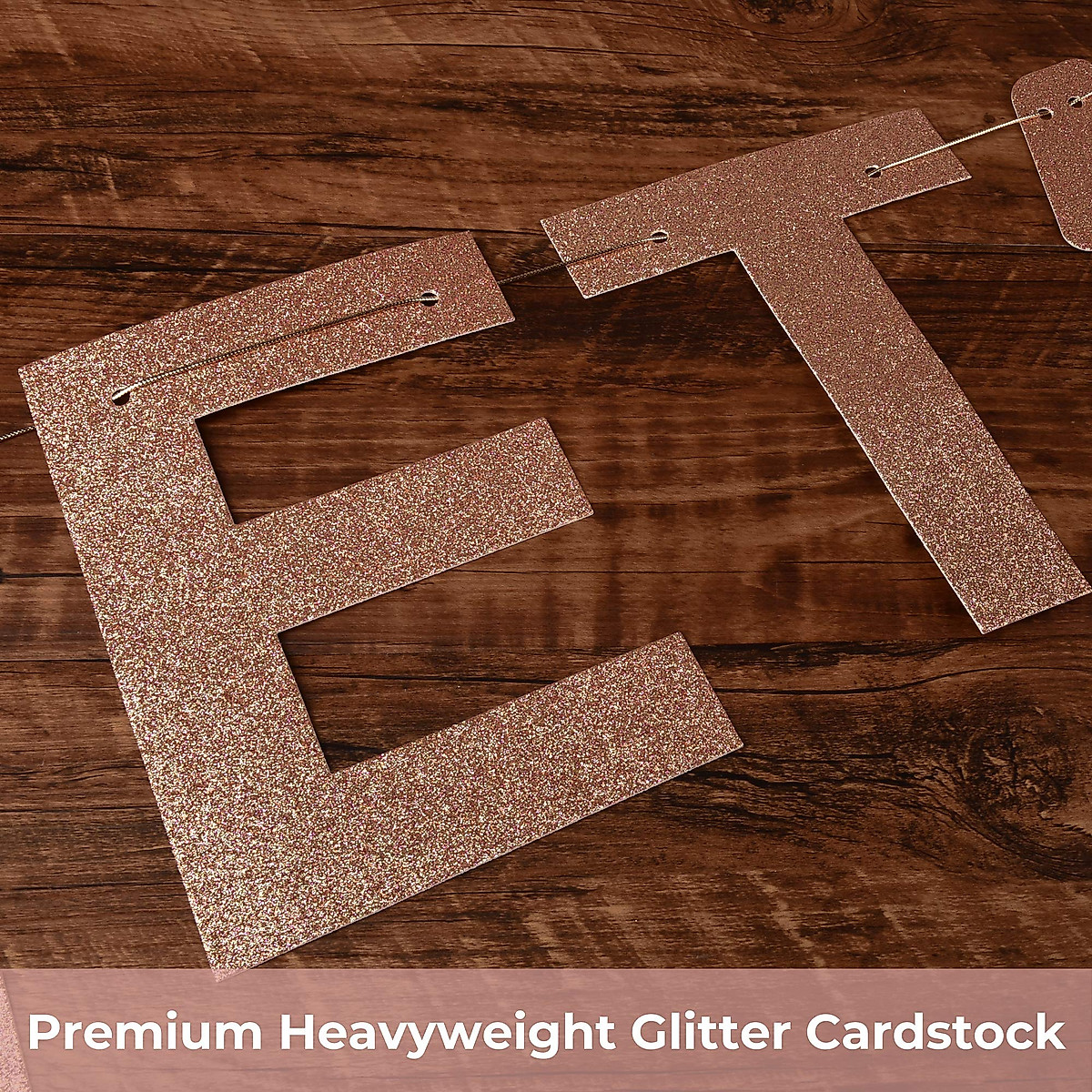 Rose Gold Let's Party B-tches Banner - Girls Night Decorations for Adults - Bachelorette Party, Birthday, Game Night, Lingerie Party, Pajama, Pink, Ladies Night & Divorce Party Decorations for Women