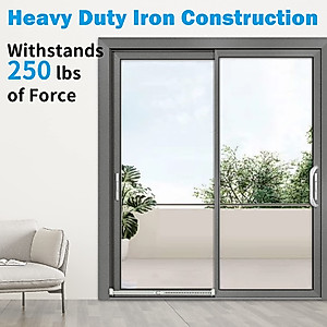 Window Security Bars Adjustable Lock bar Sliding Door Child Safety Extendable (16.6'' to 44'') for Windows, White