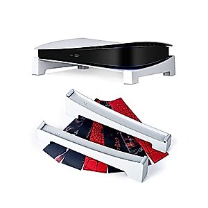 DEVASO PS5 Horizontal Stand, Accessories PS5 Horizontal Stand with 3 Sets of Sticker for Playstation 5 Console(Only for Digital)